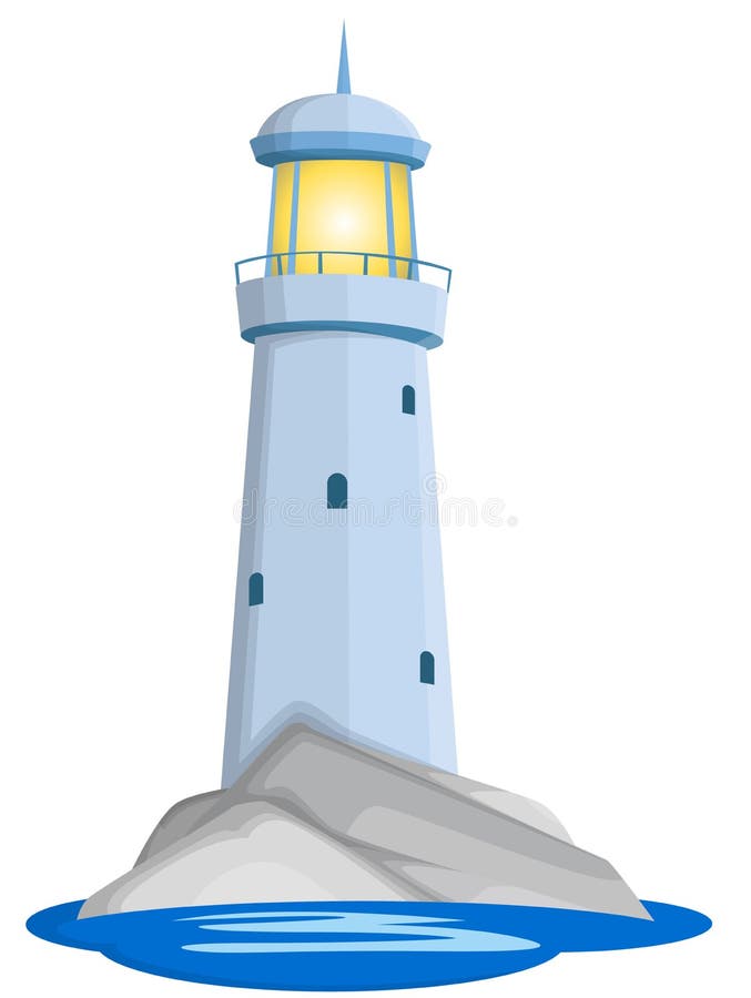 Lighthouse drawing stock vector. Illustration of navigation - 25696208