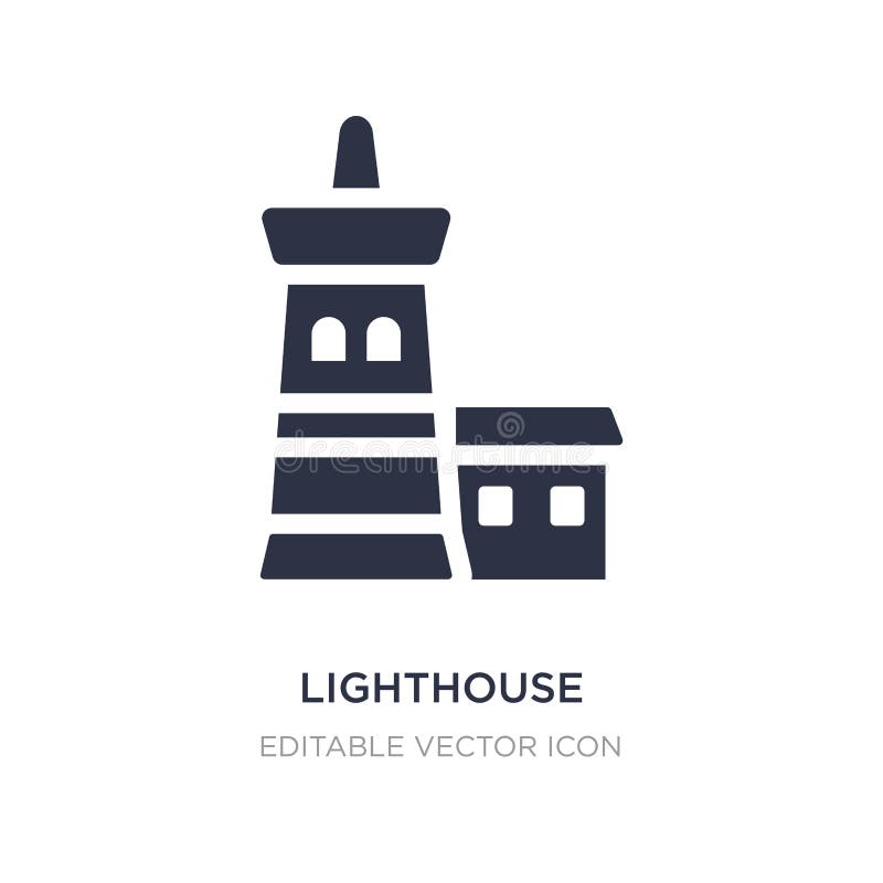 Lighthouse Icon on White Background. Simple Element Illustration from ...