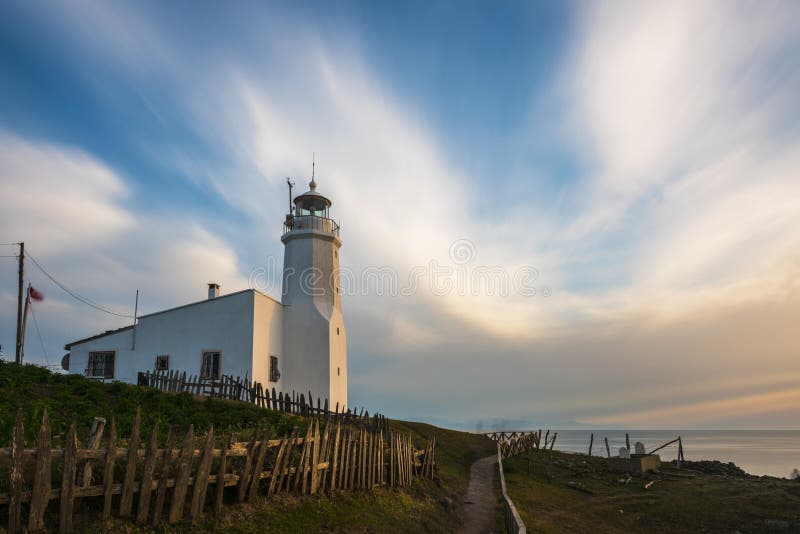 Lighthouse at Inceburun, Sinop. Turkey Stock Image - Image of north ...