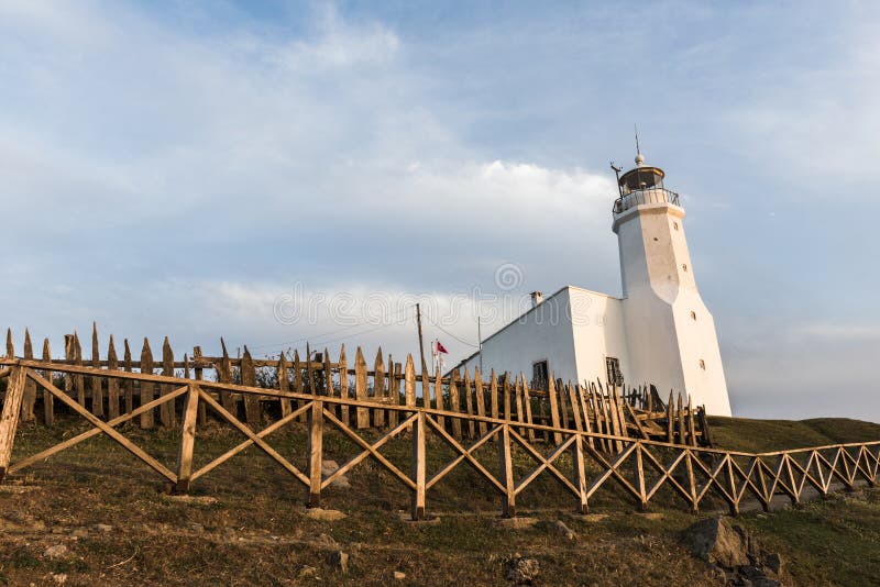 Lighthouse at Inceburun. Sinop, Turkey. Inceburun is the Northernmost ...