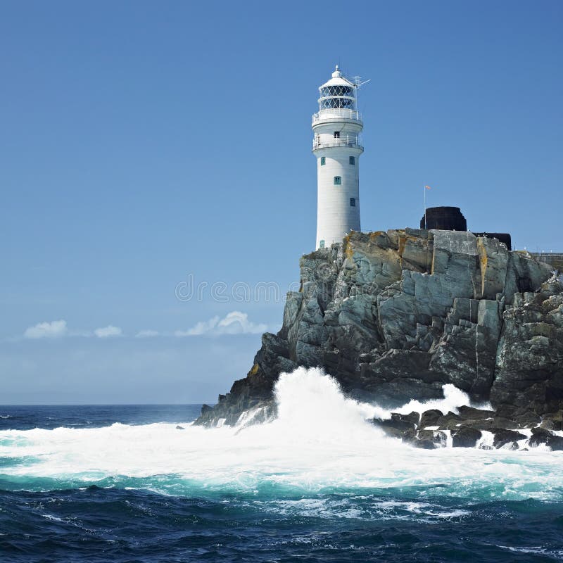 Lighthouse, Ireland stock image. Image of locations, architecture ...