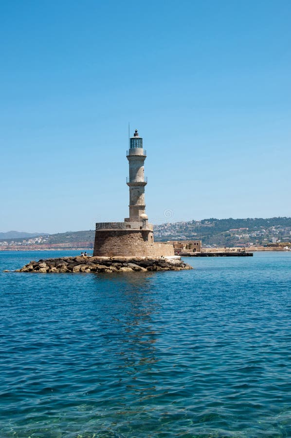 Lighthouse on an island stock photo. Image of ancient - 21517848