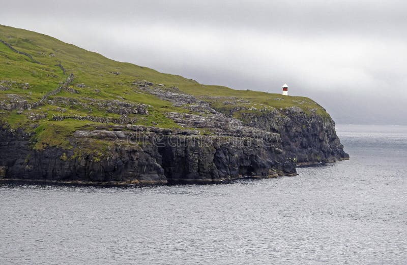 Lighthouse on the Island of Streymoy, Faroe Islands, Denmark Stock ...