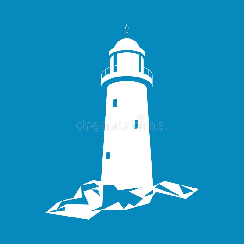 Lighthouse Icon, Vector Illustration Stock Vector - Illustration of ...
