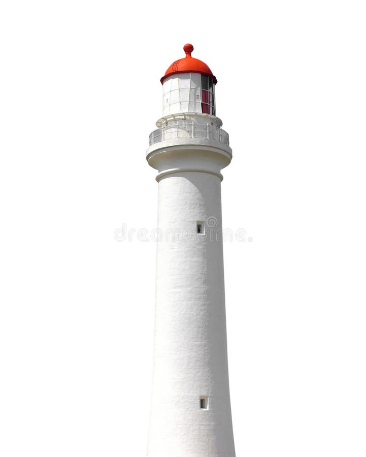 Lighthouse Isolated on White Stock Image - Image of building, seaside ...