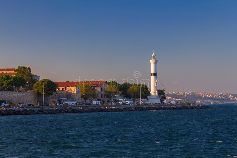 Lighthouse in Sarayburnu, Istanbul - Turkey Stock Image - Image of ...