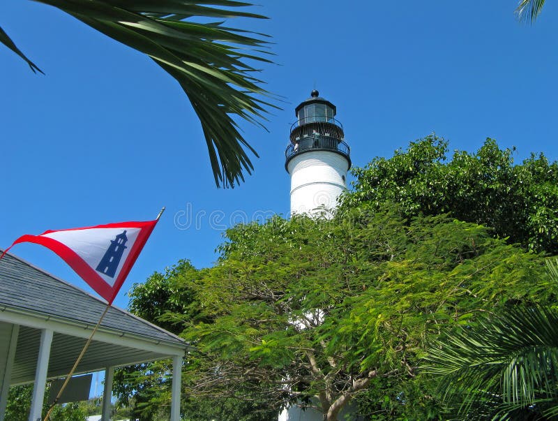 Lighthouse, Key West, Florida Stock Photo - Image of south, flag: 4785160