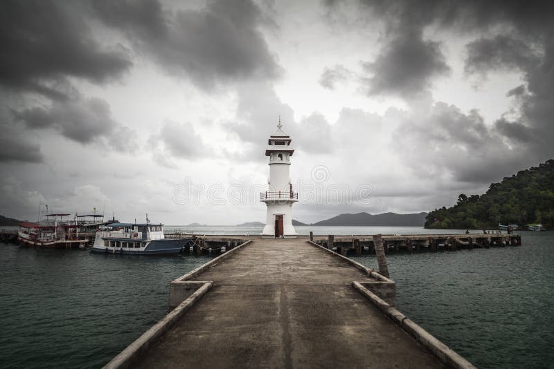 Lighthouse in Koh Chang Island, Thailand Stock Photo - Image of outdoor ...