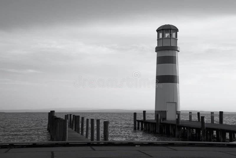 Lighthouse at a lake stock photo. Image of nature, tower - 2694408