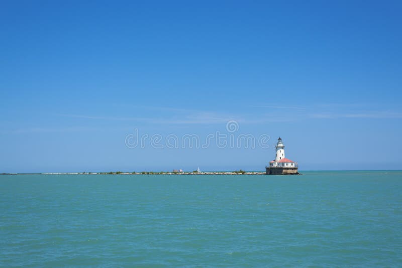 Lighthouse on Lake Michigan Stock Photo - Image of outside, beauty ...