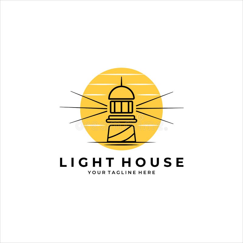 Minimal Lighthouse Logo Stock Illustrations – 212 Minimal Lighthouse ...