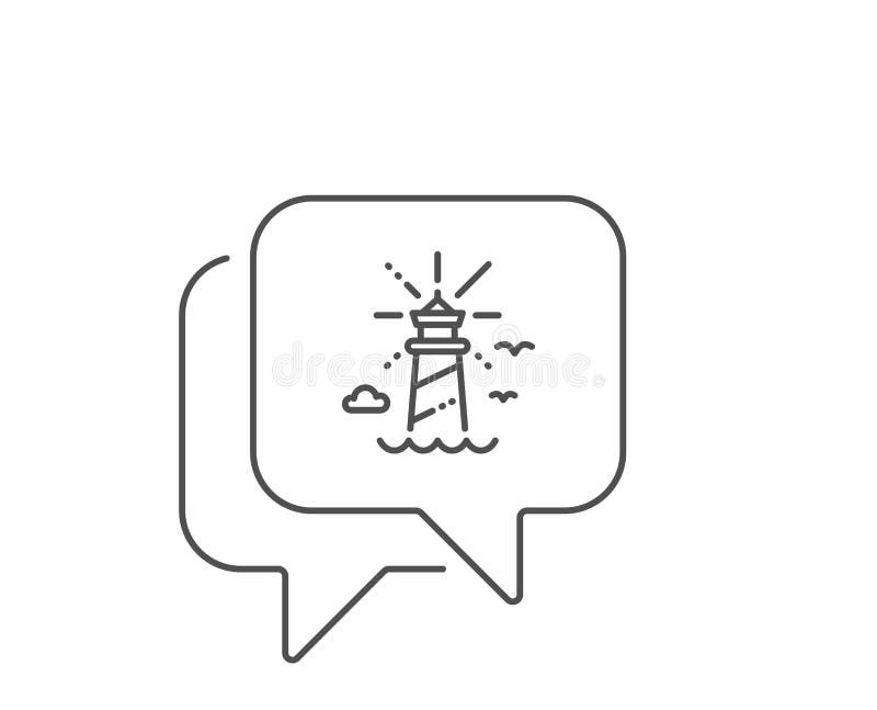 Lighthouse Line Icon. Beacon Tower Sign. Searchlight. Vector Stock ...