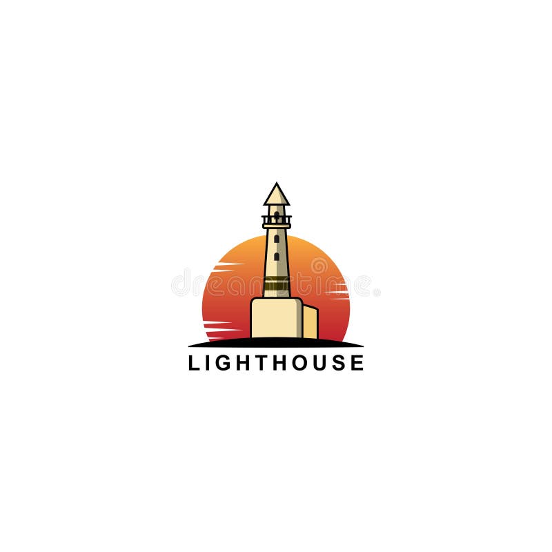 The Lighthouse Logo Design, the Lighthouse Tower with the Background of ...