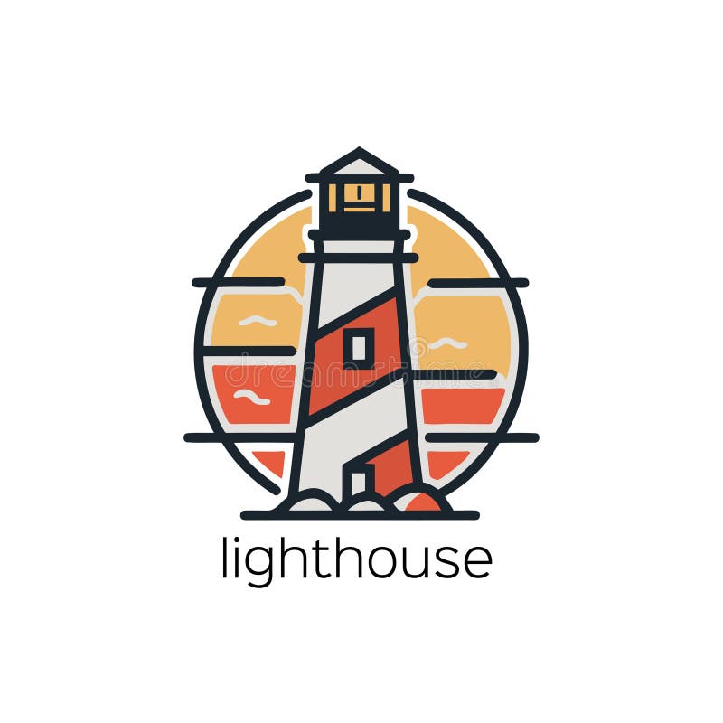 Lighthouse Logo. Lighthouse Icon Stock Illustration - Illustration of ...