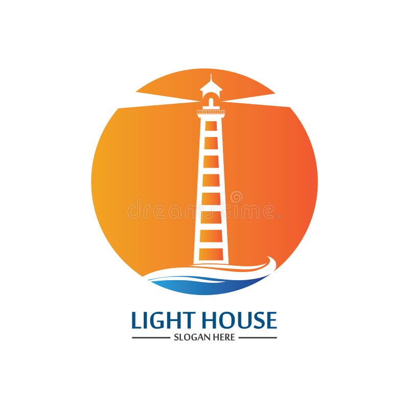 Lighthouse Logo Icon Vector Template Stock Vector - Illustration of ...