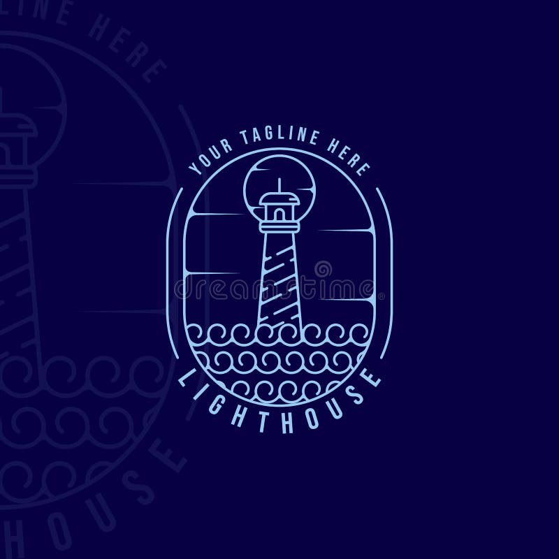 Lighthouse Logo Line Art Simple Minimalist Vector Illustration Template ...