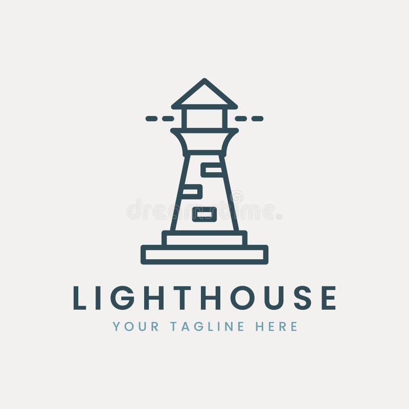 Lighthouse Logo Linear Minimalist Vector Illustration Template Design ...