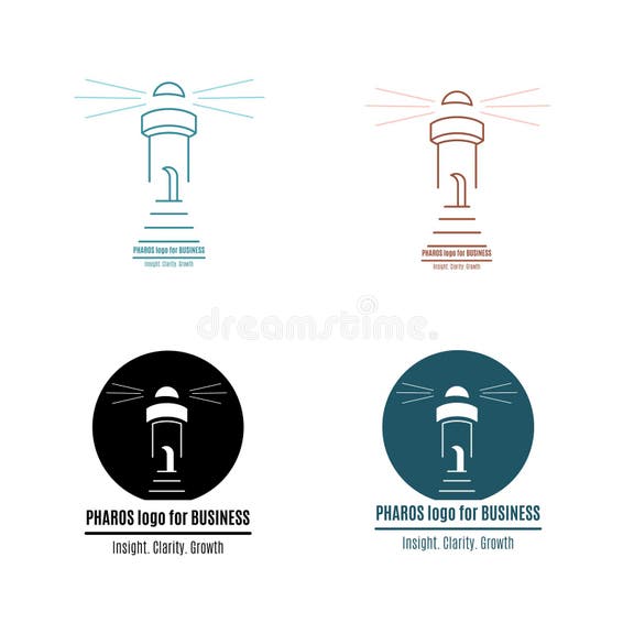 Lighthouse Logo. Pharos for Business Stock Vector - Illustration of ...