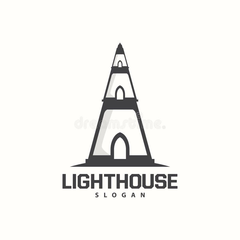 Lighthouse Logo, Beacon Vector Modern Simple Beach Searchlight Tower ...