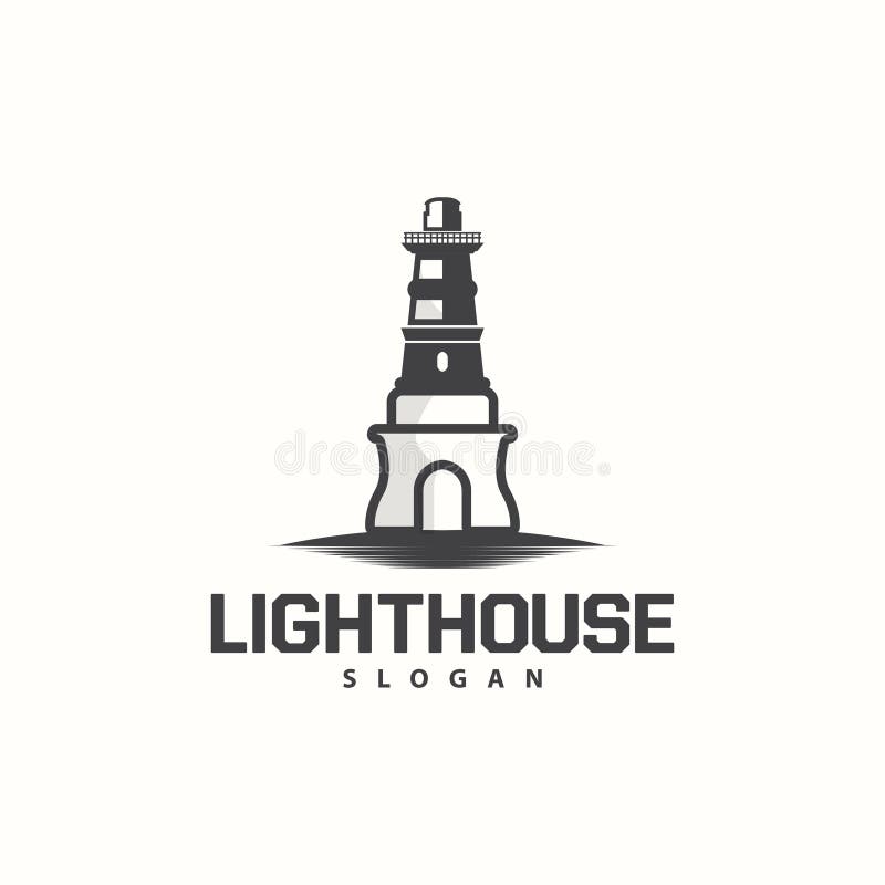 Lighthouse Logo, Beacon Vector Modern Simple Beach Searchlight Tower ...