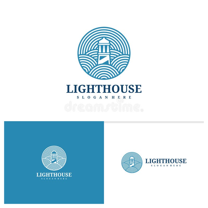 Lighthouse Logo Template, Creative Lighthouse Logo Design Vector Stock ...