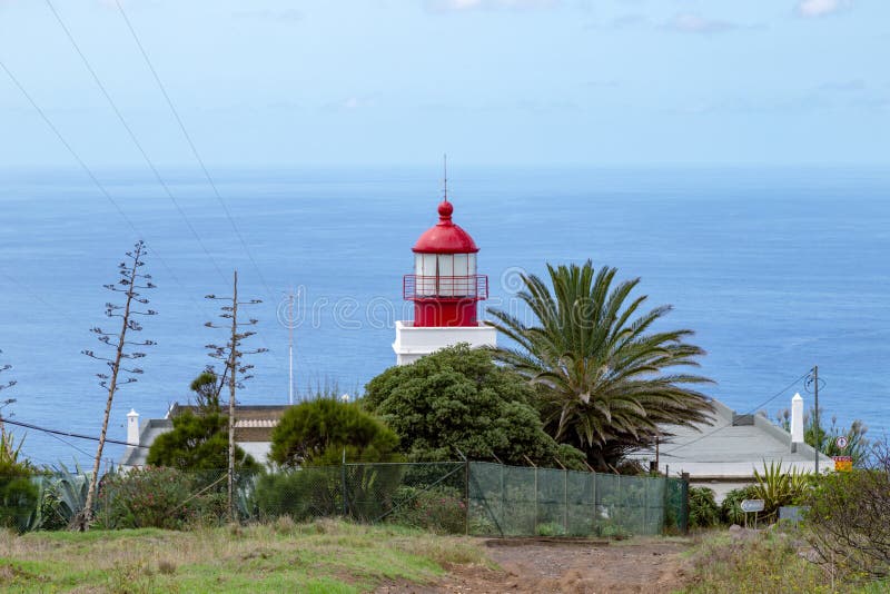 Lighthouse in Madeira, Portugal Stock Image - Image of summer, signal ...
