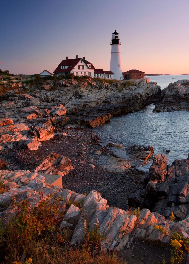 Lighthouse in Maine stock image. Image of morning, maine - 22917495