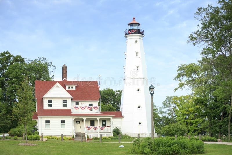 Lighthouse In Milwaukee, WI Stock Image - Image of landscape, summer ...
