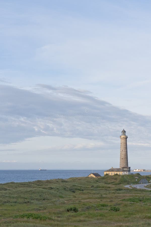 Lighthouse in the Morning Light Stock Image - Image of blue, buildings ...
