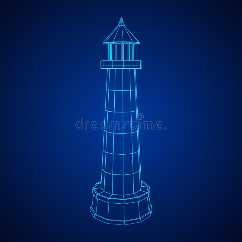 Lighthouse. Navigation Beacon Building Stock Vector - Illustration of ...
