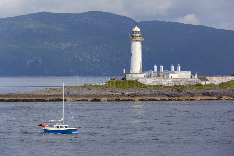 Lighthouse Near the Isle of Mull - Scotland Stock Photo - Image of ...
