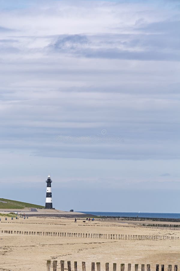 Lighthouse in Netherlands stock image. Image of sluis - 94342089