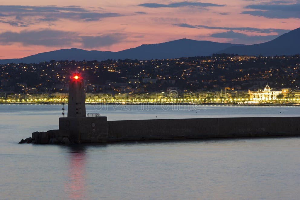Lighthouse of Nice, France stock photo. Image of hill - 59848250