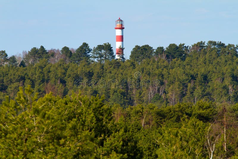 Lighthouse in Nida, Lithuania Stock Photo - Image of light, nature ...