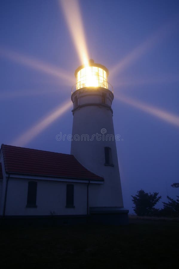 Lighthouse at Night stock image. Image of dark, seaside - 4235535