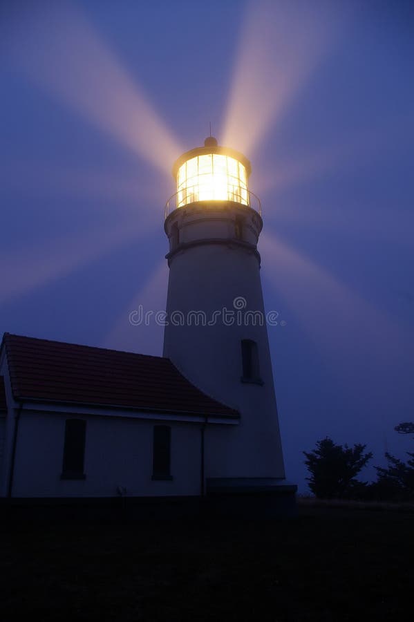 Lighthouse at Night stock image. Image of shipping, lamp - 3975509