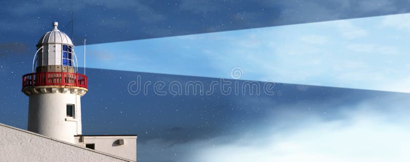 Lighthouse night fog stock image. Image of landscape, navigation - 8959759