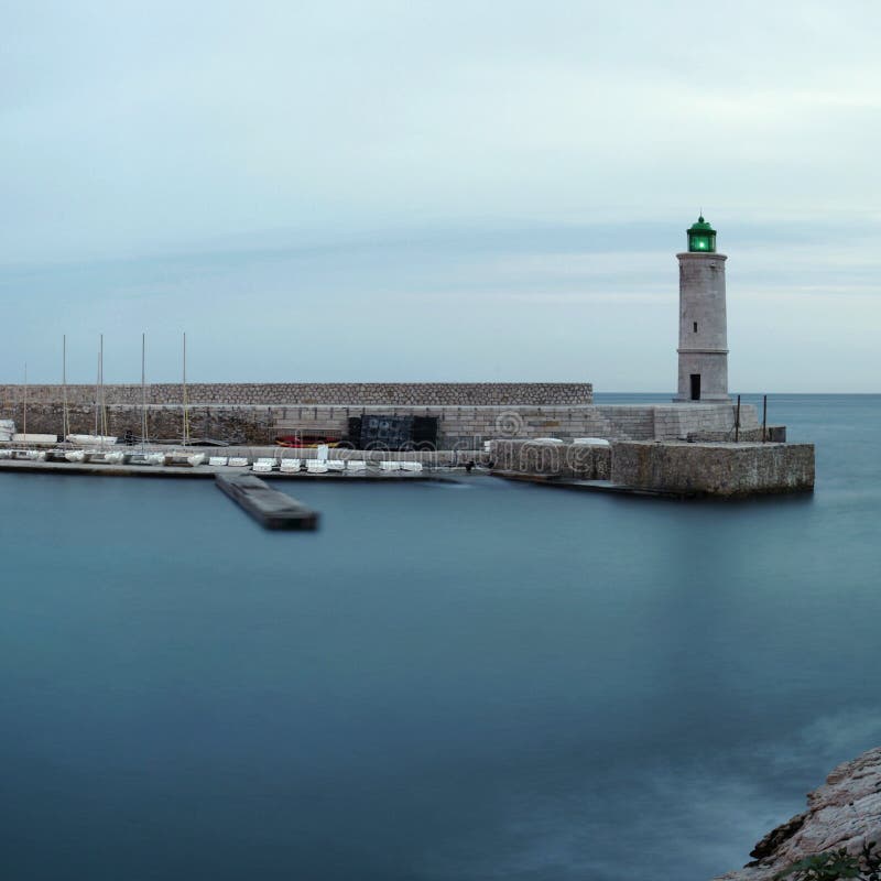 Lighthouse at Night, France Stock Photo - Image of beam, cassis: 16144896