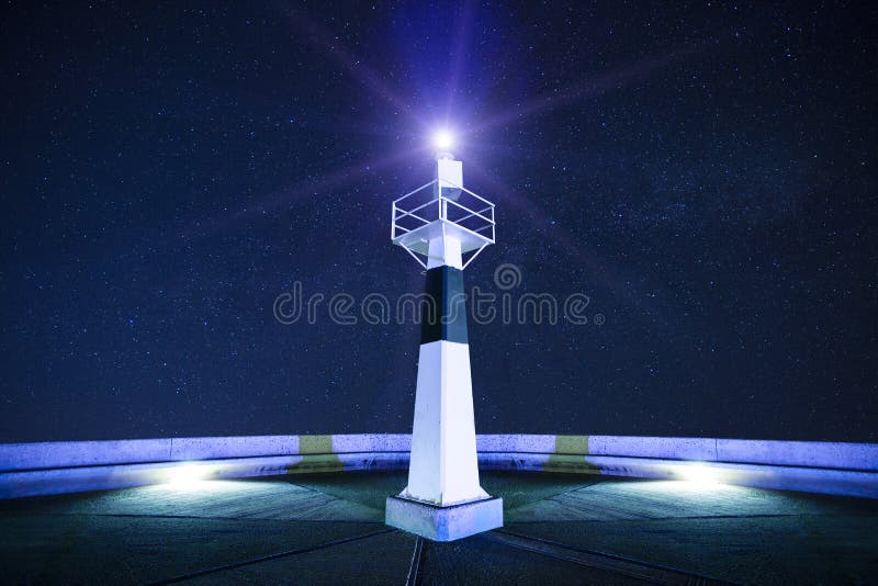 Watchtower with Searchlight Stock Photo - Image of searchlight ...