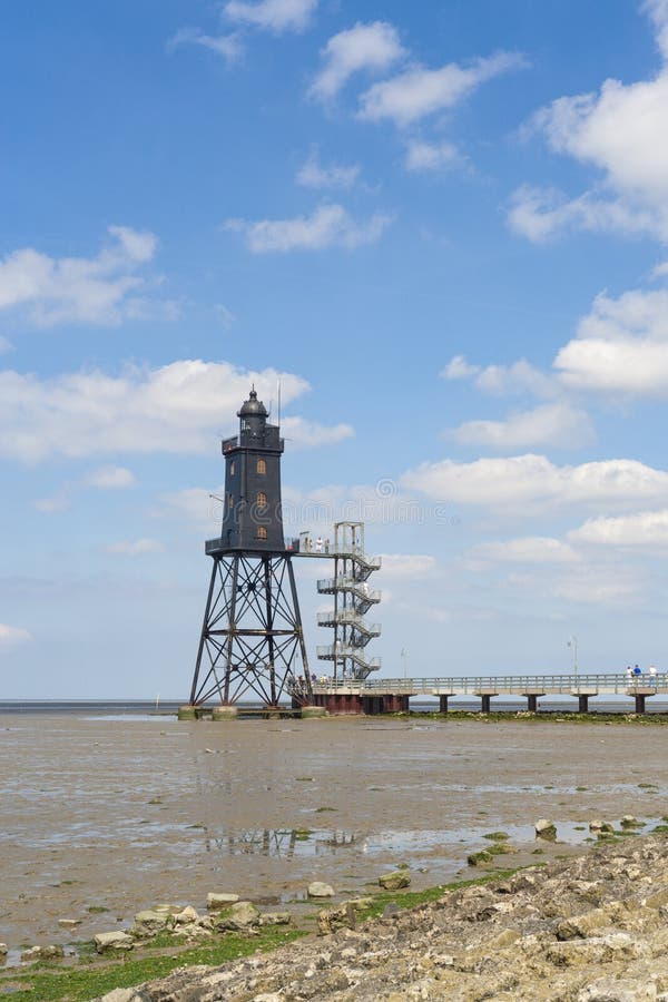 Lighthouse Obereversand at Dorum on the German North Sea Coast Stock ...
