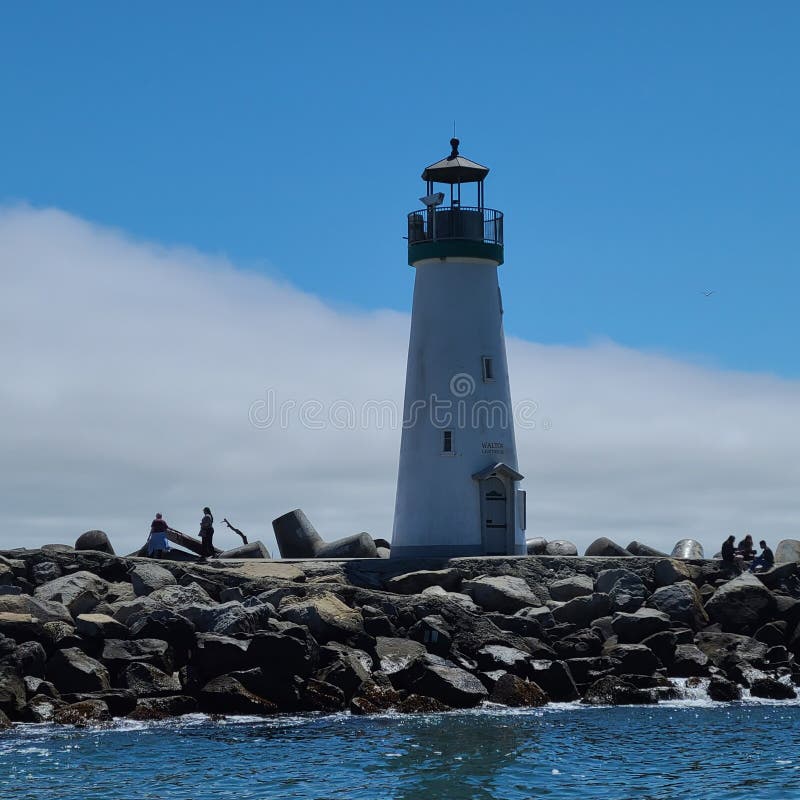 Lighthouse Ocean Bay Landmark Editorial Stock Photo - Image of ...