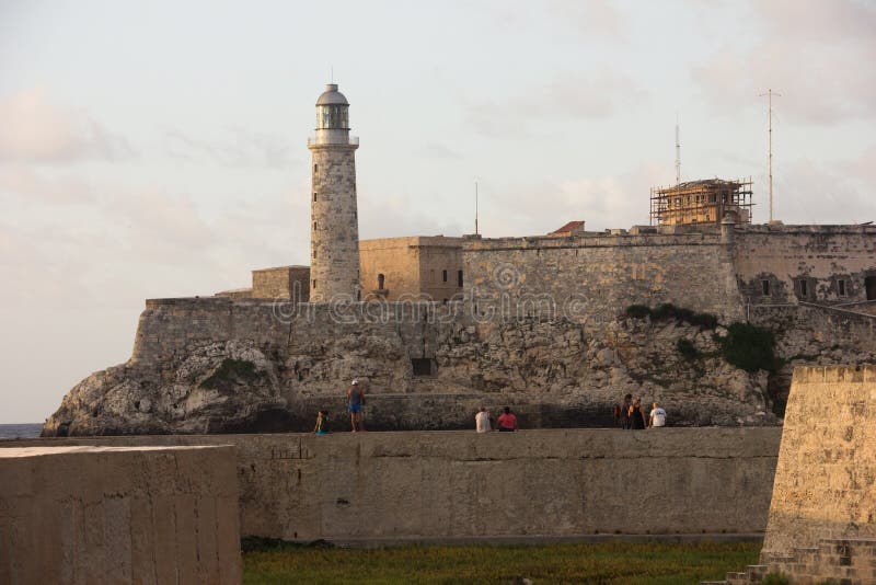 Lighthouse on the Ocean in the Downtown of Havana. Editorial Stock ...