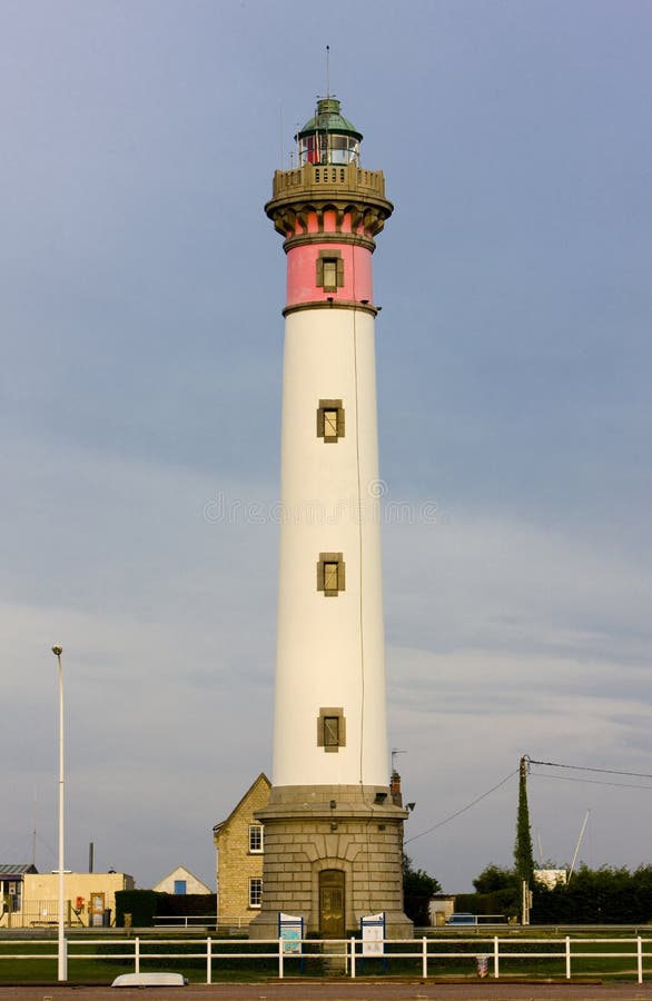 Lighthouse, Ouistreham, Normandy, France Stock Photo - Image of ...