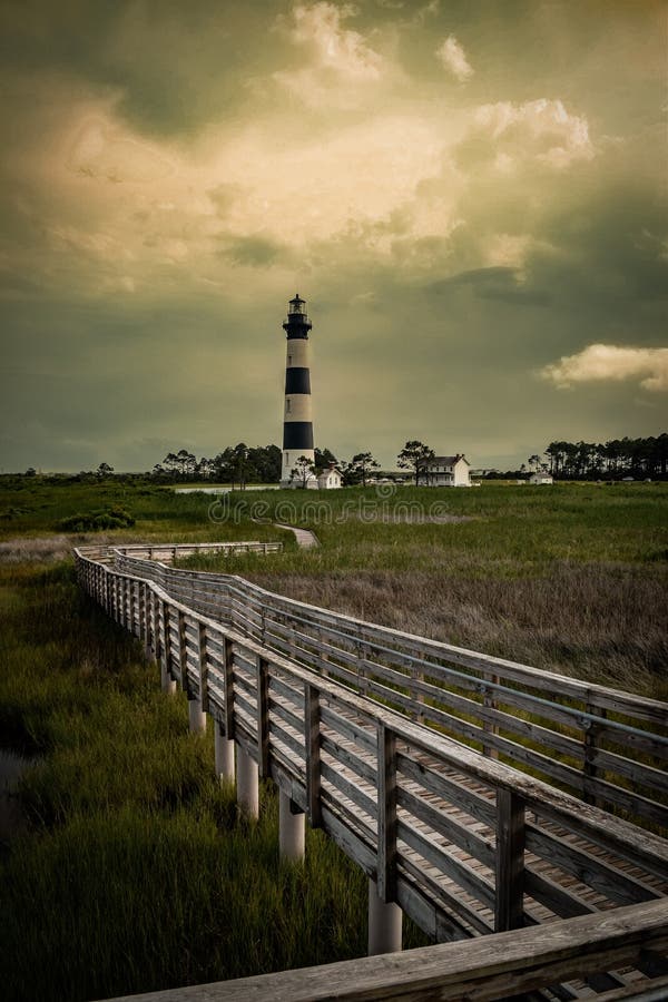 Lighthouse in Outer Banks, North Carolina Stock Photo - Image of north ...