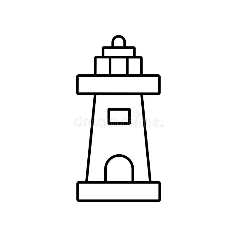 Lighthouse Outline Vector Icon that Can Easily Edit or Modify. Stock ...