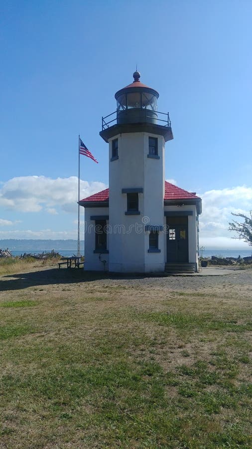 Lighthouse on Pacific Ocean Stock Photo - Image of mountain, wild ...