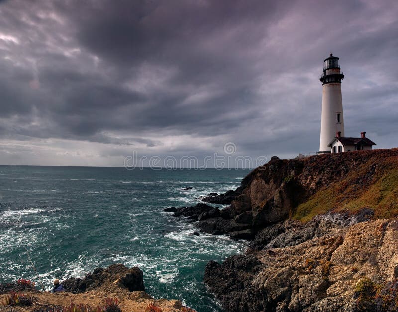 Lighthouse Cliff Ocean