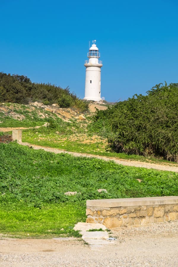 Lighthouse in Pathos, Cyprus Stock Image - Image of evening, europe ...