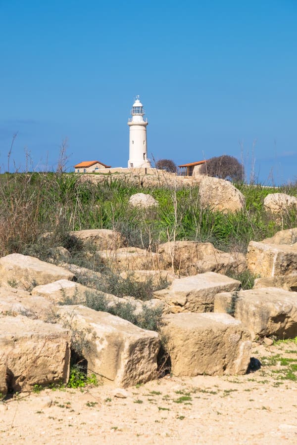Lighthouse in Pathos, Cyprus Stock Photo - Image of roman, europe: 85840004