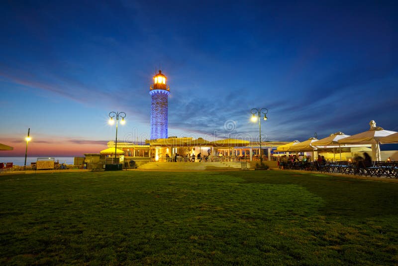 Lighthouse in Patras. editorial image. Image of greek - 55153315